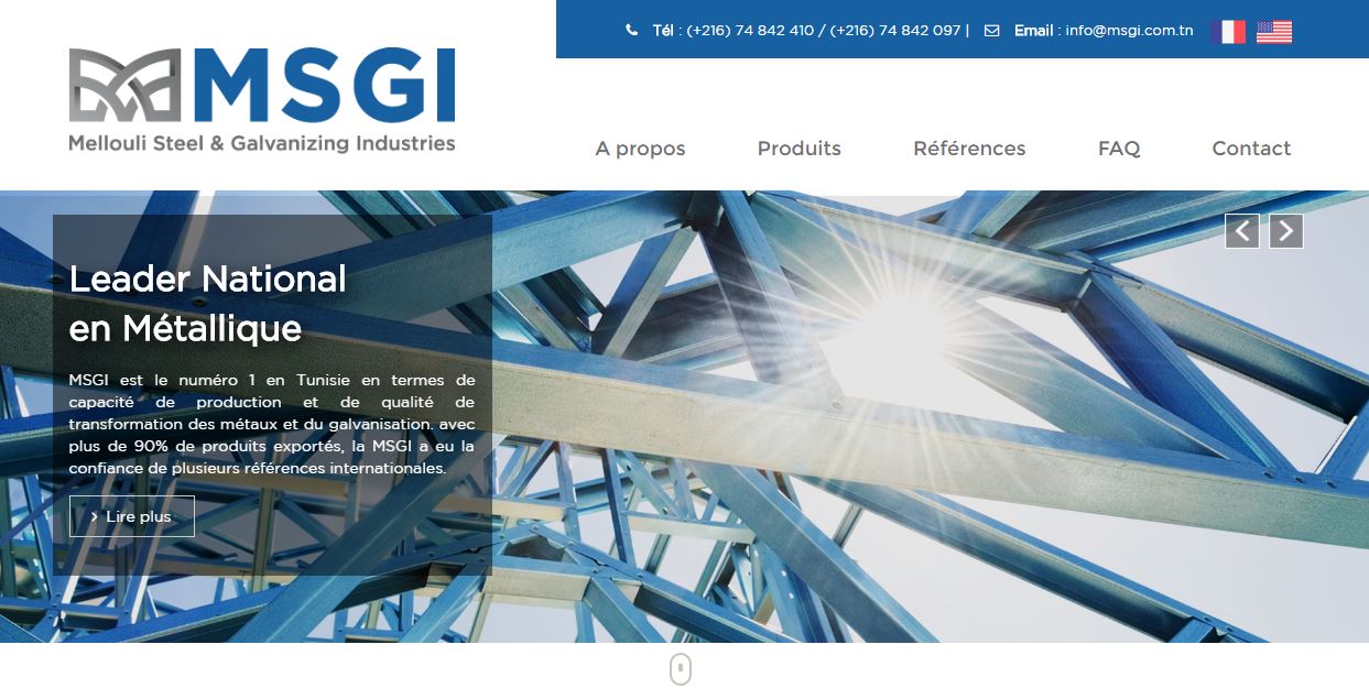 MSGI Metal and galvanizing construction in Tunisia, telecommunication ...