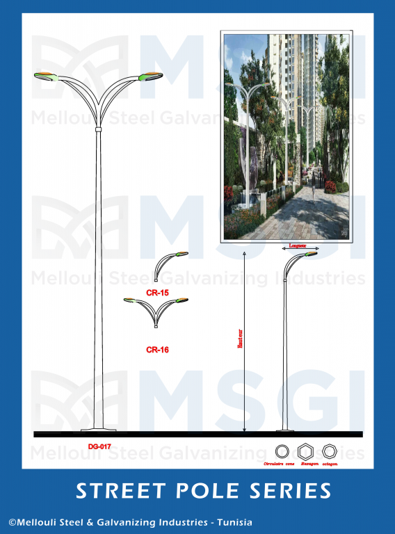 Poteaux d'éclairage MSGI