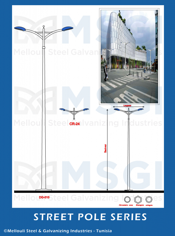Poteaux d'éclairage MSGI