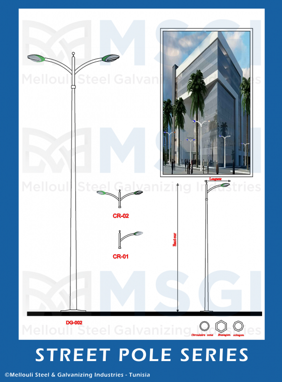Poteaux d'éclairage MSGI