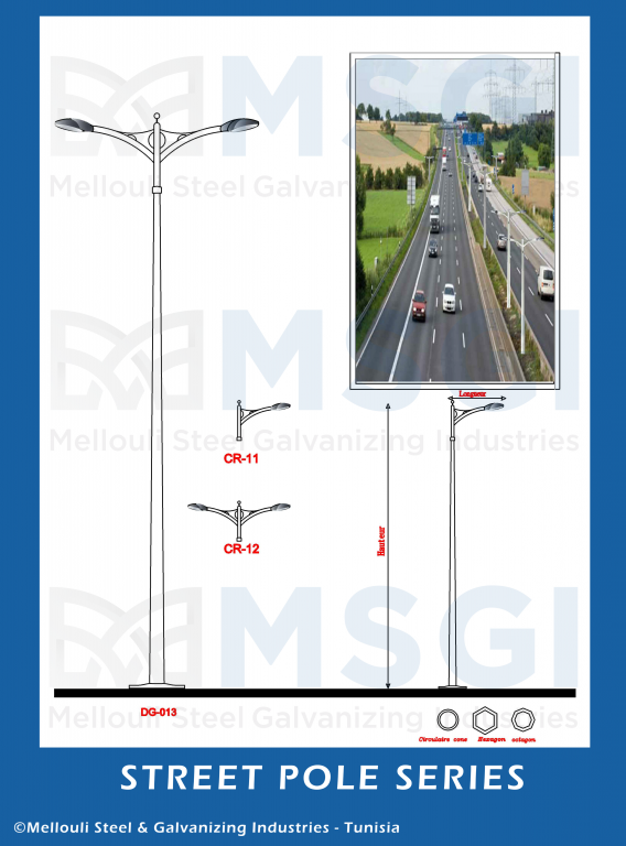 Poteaux d'éclairage MSGI